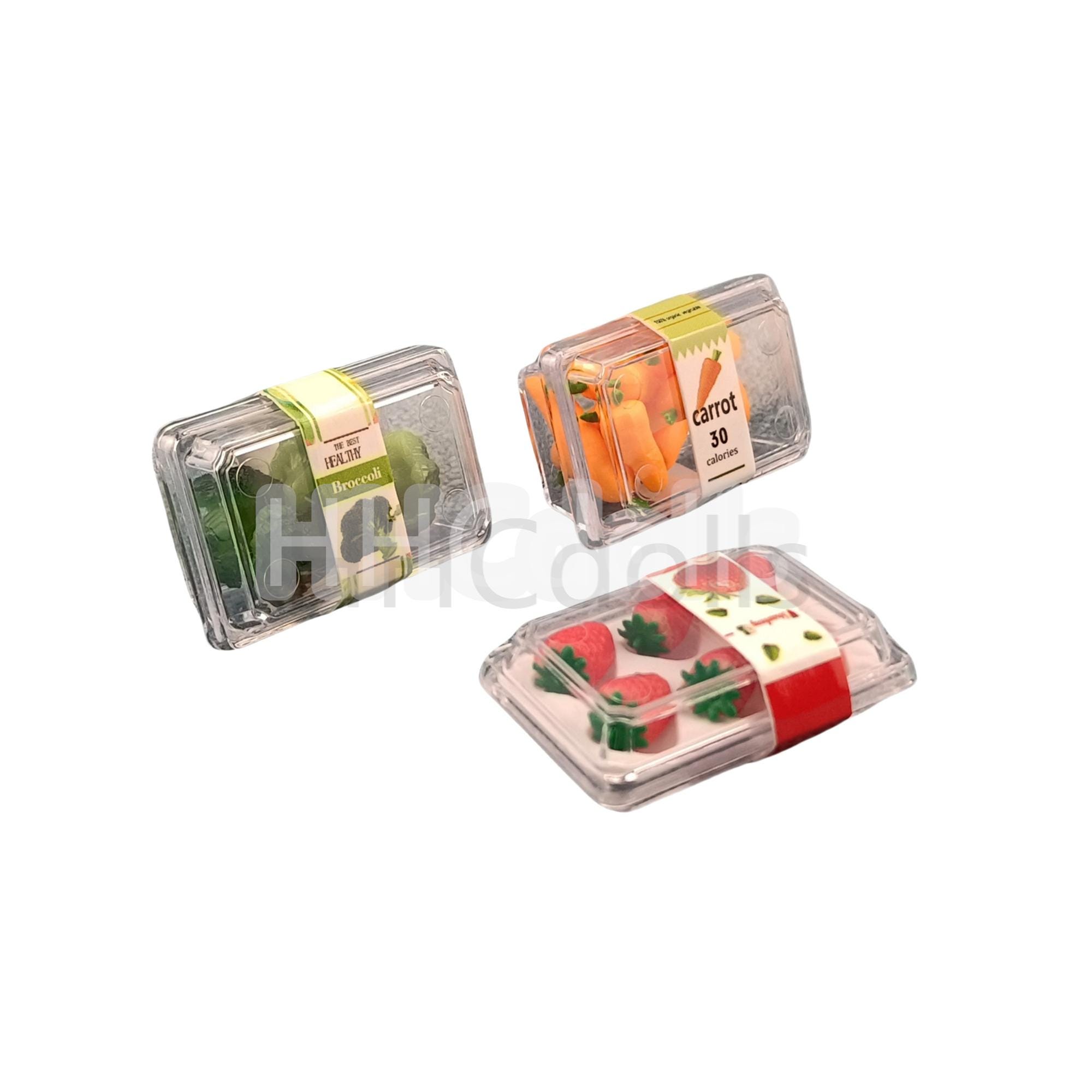 Miniature Fruit and Vegetable Model Broccoli Carrot Strawberry Toys ...