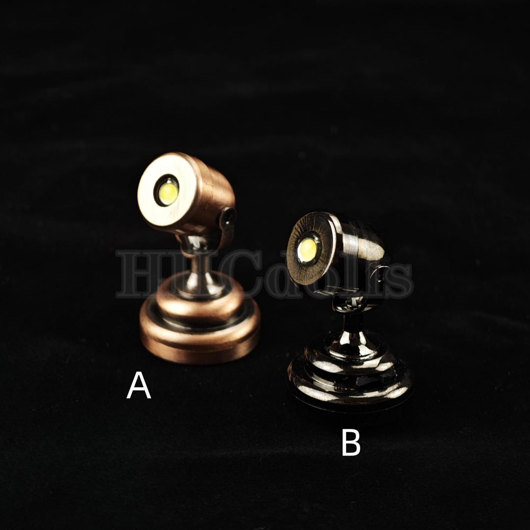Miniature LED Spotlight: 1/12 Scale Dollhouse Lighting - Etsy