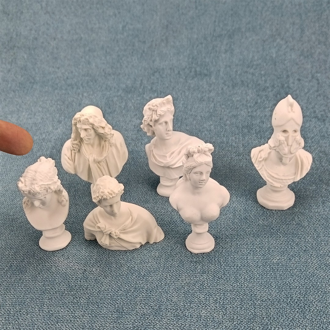 Resin Dollhouse Miniature Bust Sculpture: 1/12 Scale DIY Model - Etsy