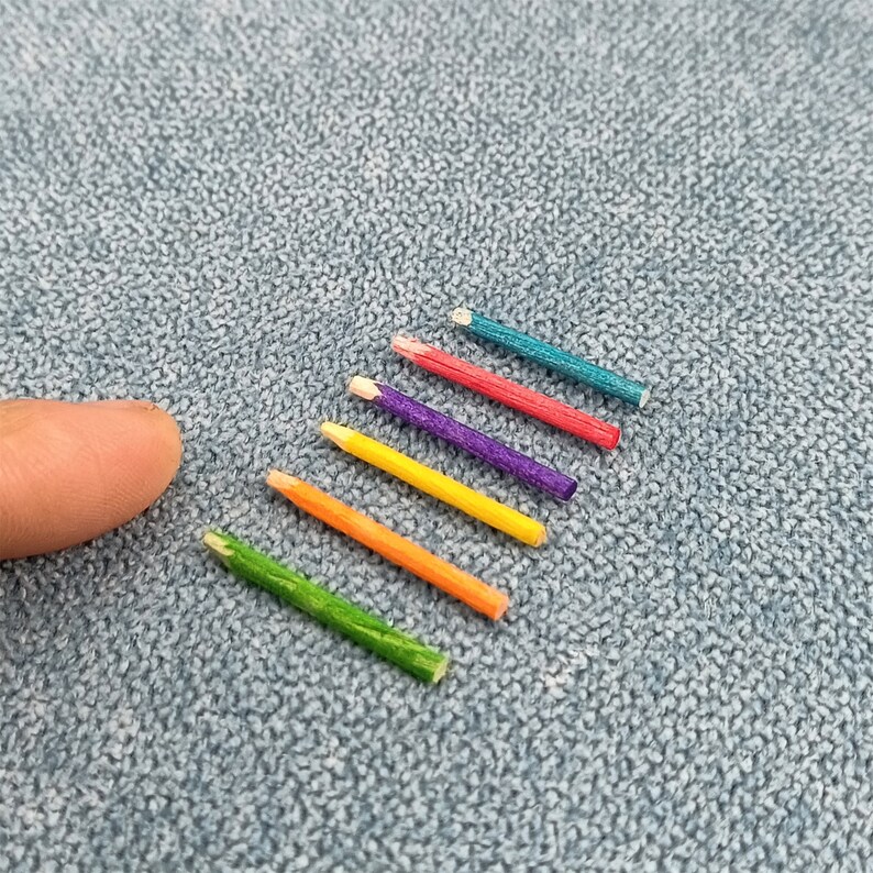 Dollhouse Colored Pencil Model Miniature 1/12 Scale Model Decortion Diy ...