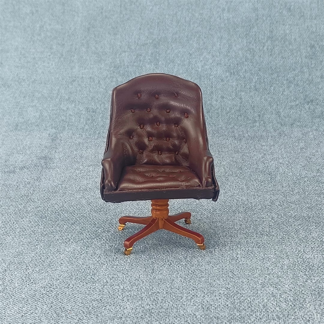 Miniature Dollhouse 1:12 Scale Handmade Swivel Chair Model - Etsy