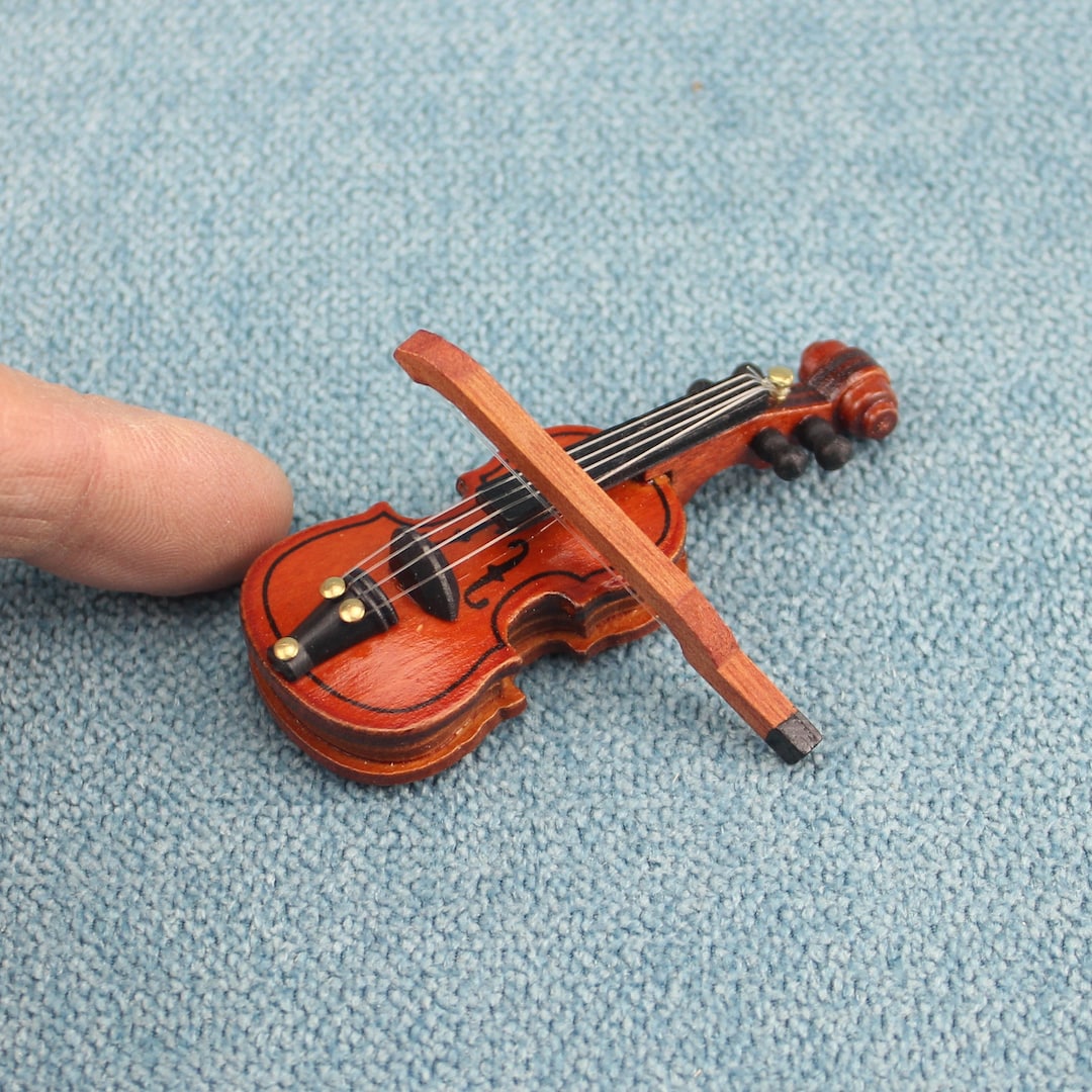 Dollhouse Violin Model Musical Instrument Miniature 1/12 Scale ...