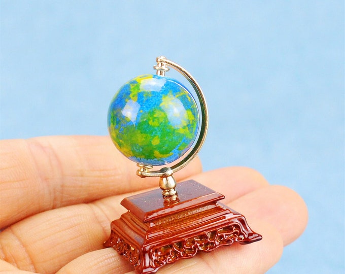 Dollhouse Globe Miniature 1/12 Scale Model Decortion Diy Toys - Etsy