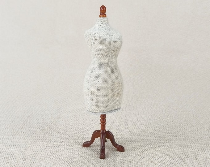 1:12 Scale Wood Mannequin Dollhouse Miniature Dresses Clothes Clothing ...