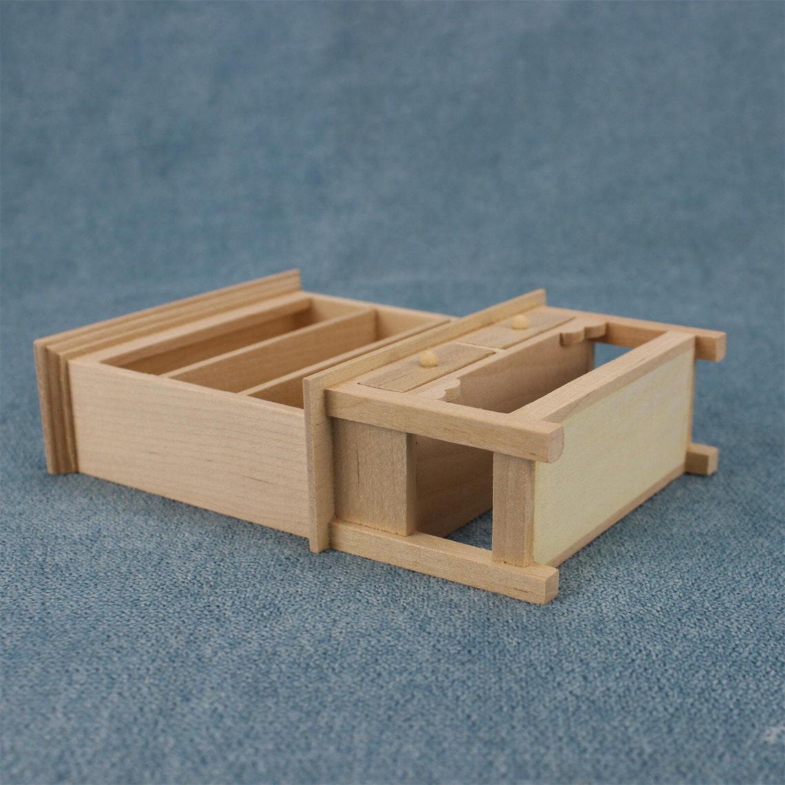 Dollhouse Miniature Furniture 1/12 Scale Unpainted Wooden - Etsy