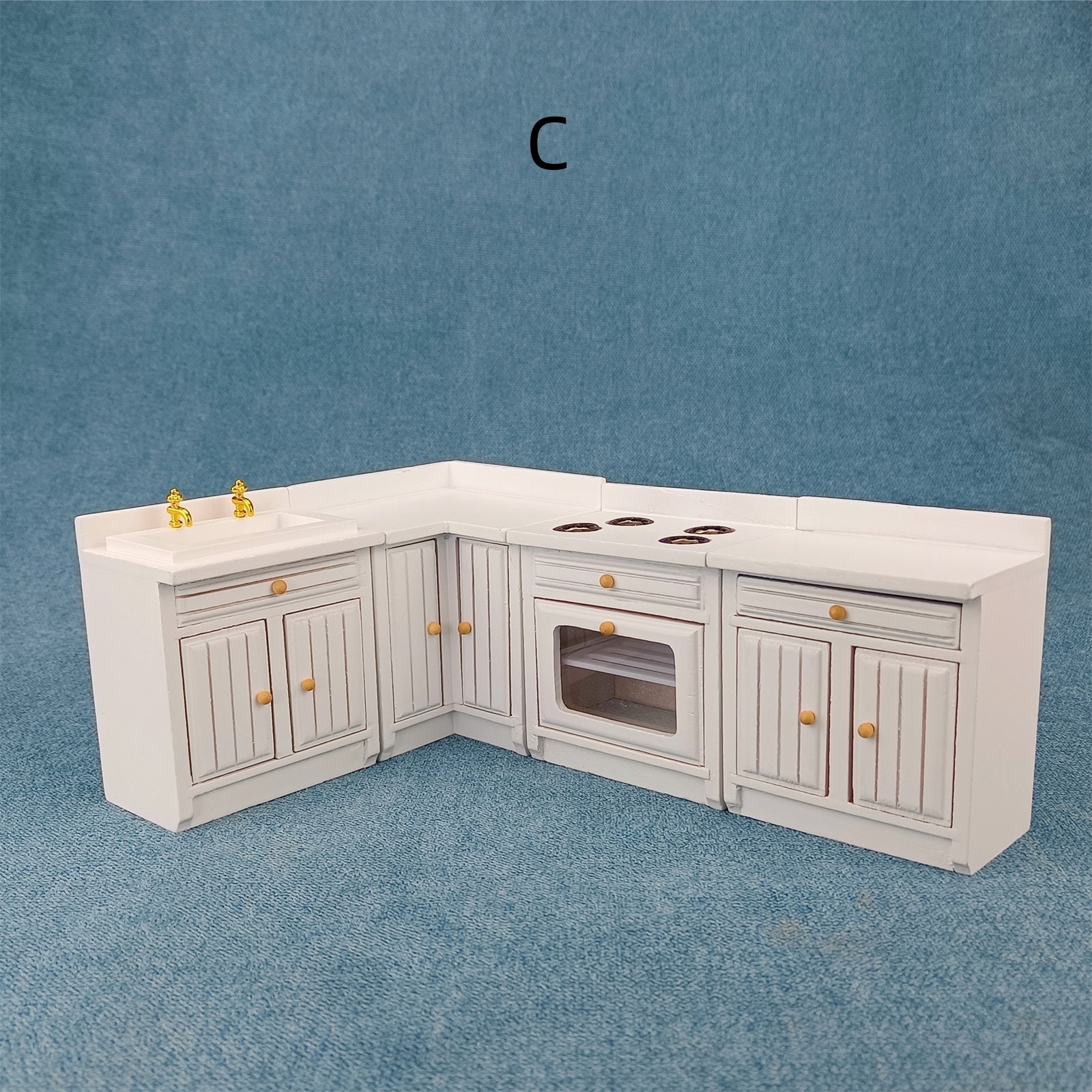 Miniature Dollhouse 1:12 Scale Kitchen Cabinet Set - Etsy