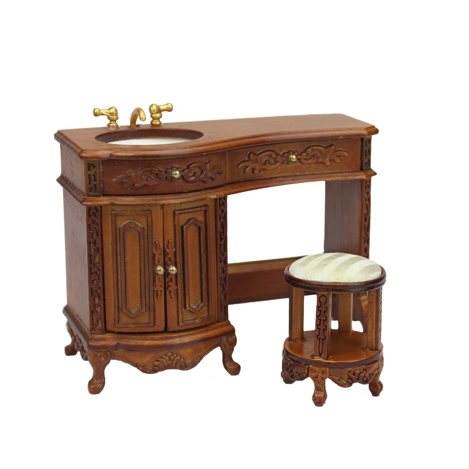 Beautiful 1/12 Scale Retro Dollhouse Miniature Wood Elegant - Etsy