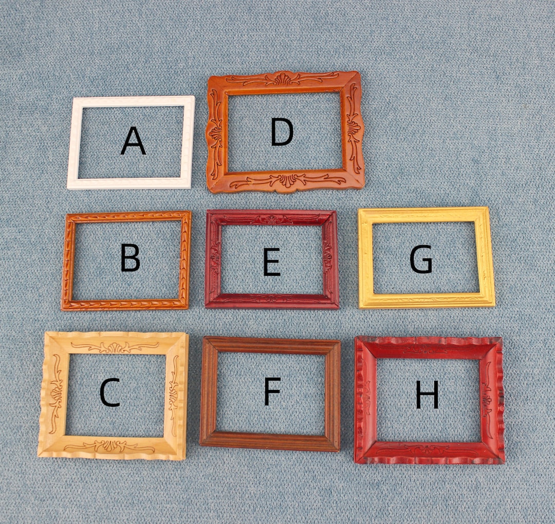 Hand Carved Wooden Dollhouse Picture Frame: 1/12 Scale Miniature - Etsy