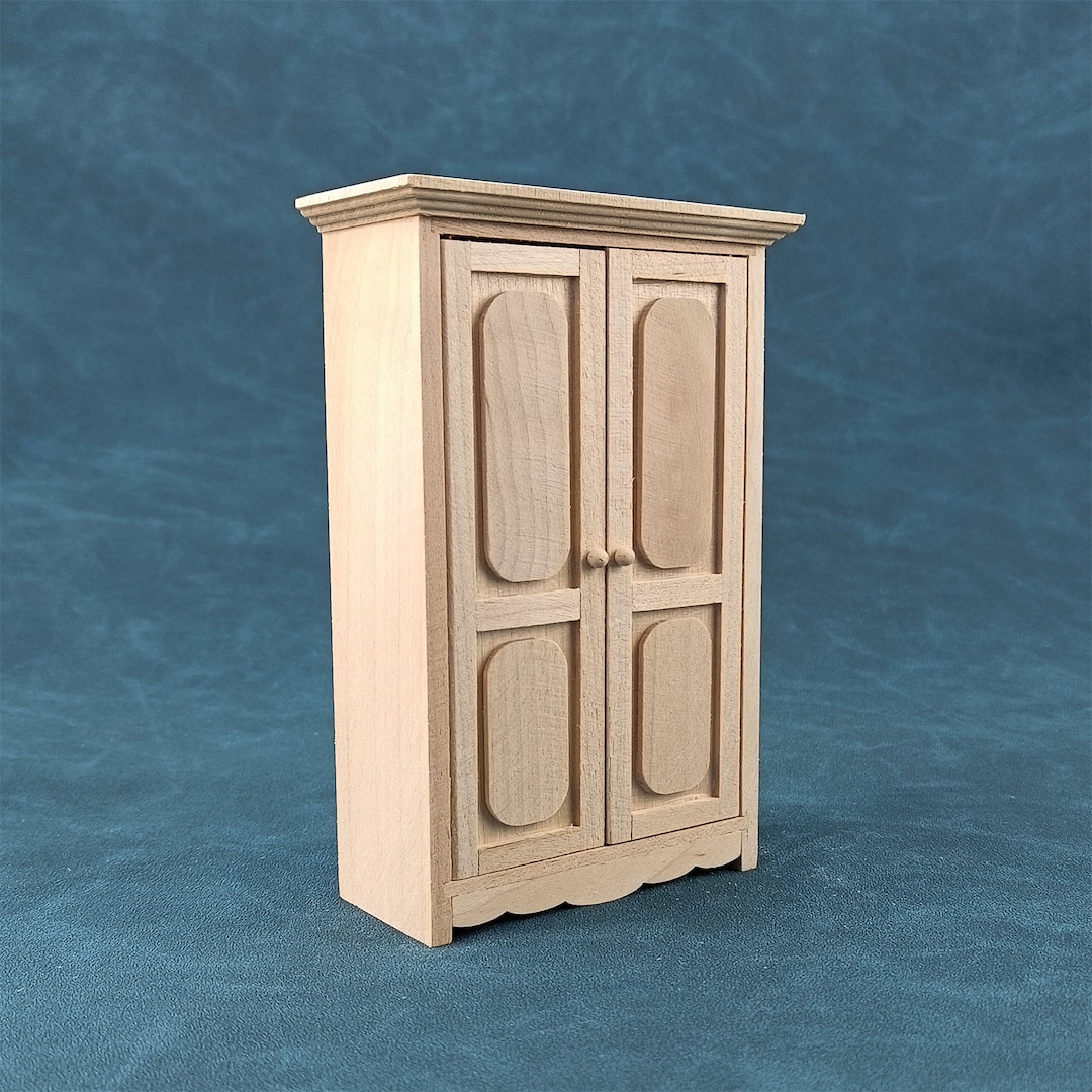 Wooden Toy Model Cabinet Dollhouse Miniature Furniture 1/12 Scale ...