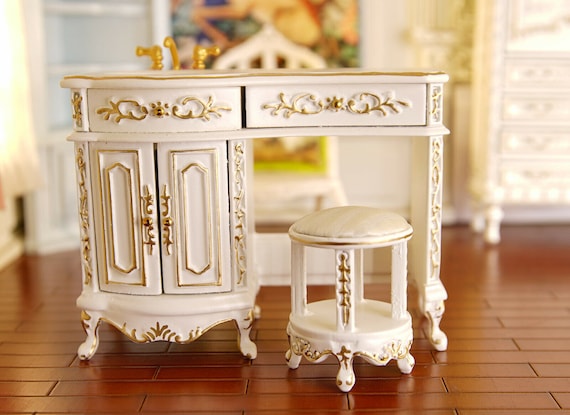 Beautiful 1/12 Scale Retro Dollhouse Miniature Wood Elegant | Etsy