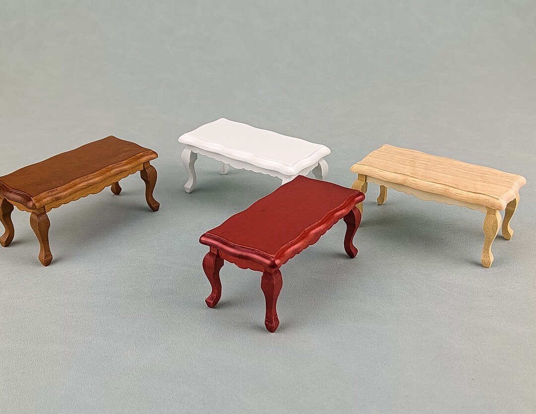 Miniature Dollhouse 1:12 Scale Solid Wood Model Tea Table - Etsy