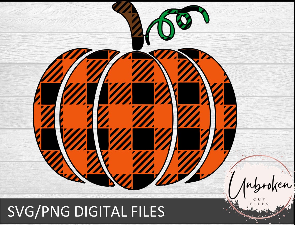 Plaid Pumpkin Svg Thanksgiving Svg Pumpkin Clipart Pumpkin - Etsy