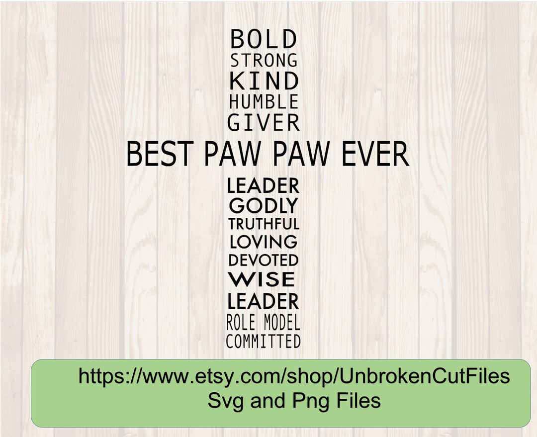 Best Paw Paw Ever Svg, Fathers Day Svg, Grandpa Svg, Paw Paw Svg ...