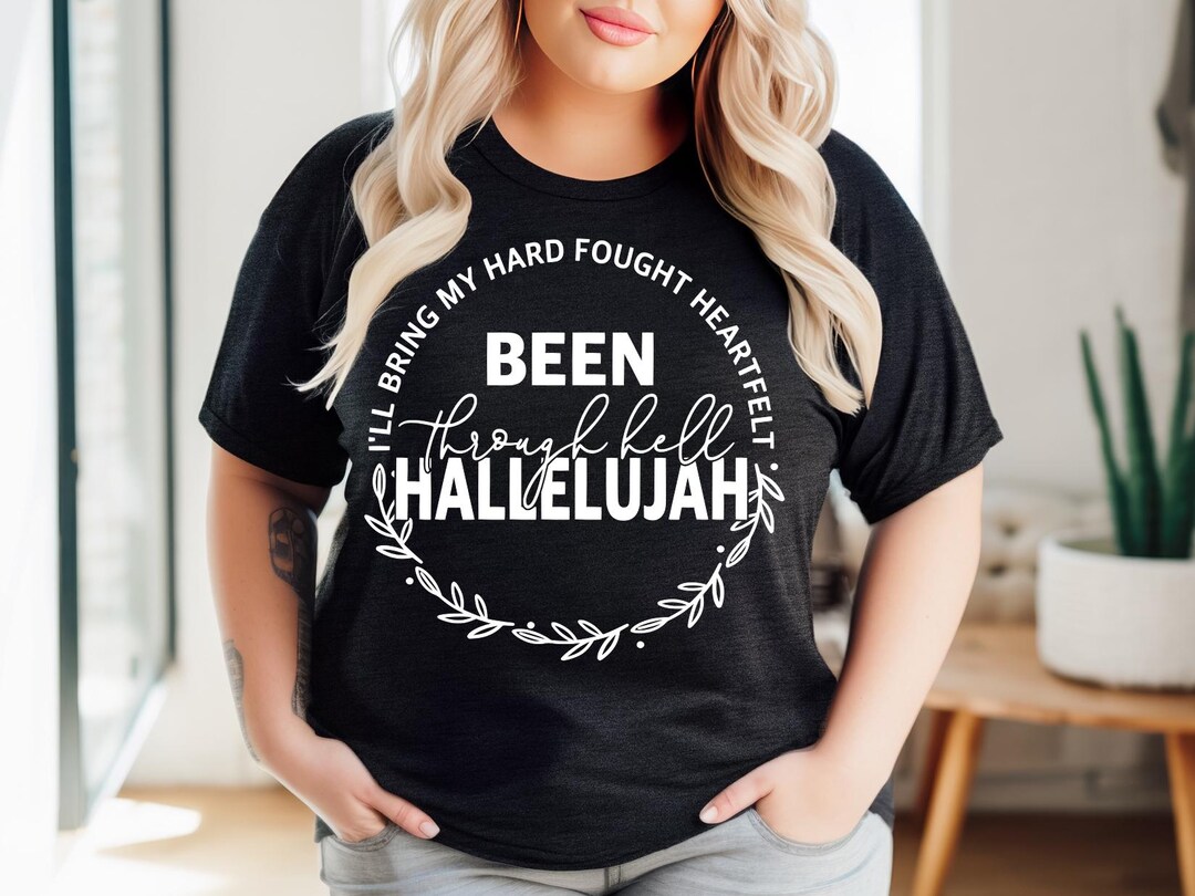 Hard Fought Hallelujah Apparel | Hand Lettered Christian Shirt | Jesus ...
