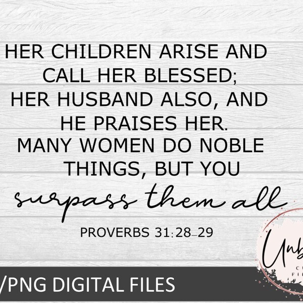 Proverbs 31 28 - Etsy