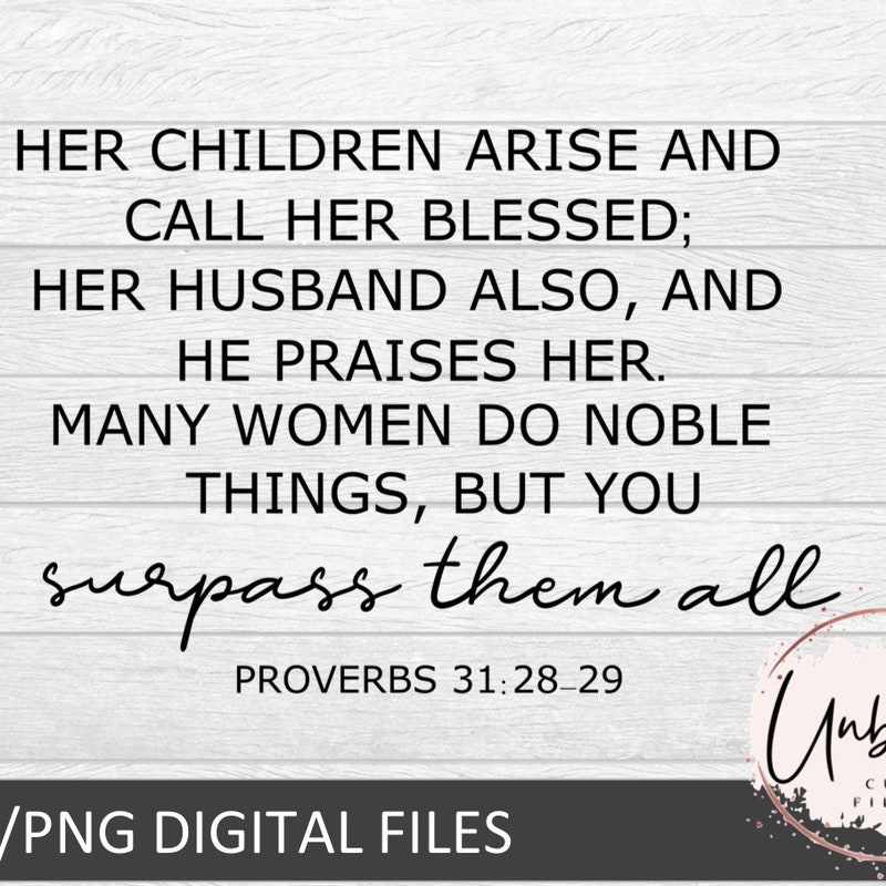 Proverbs 31 28 - Etsy