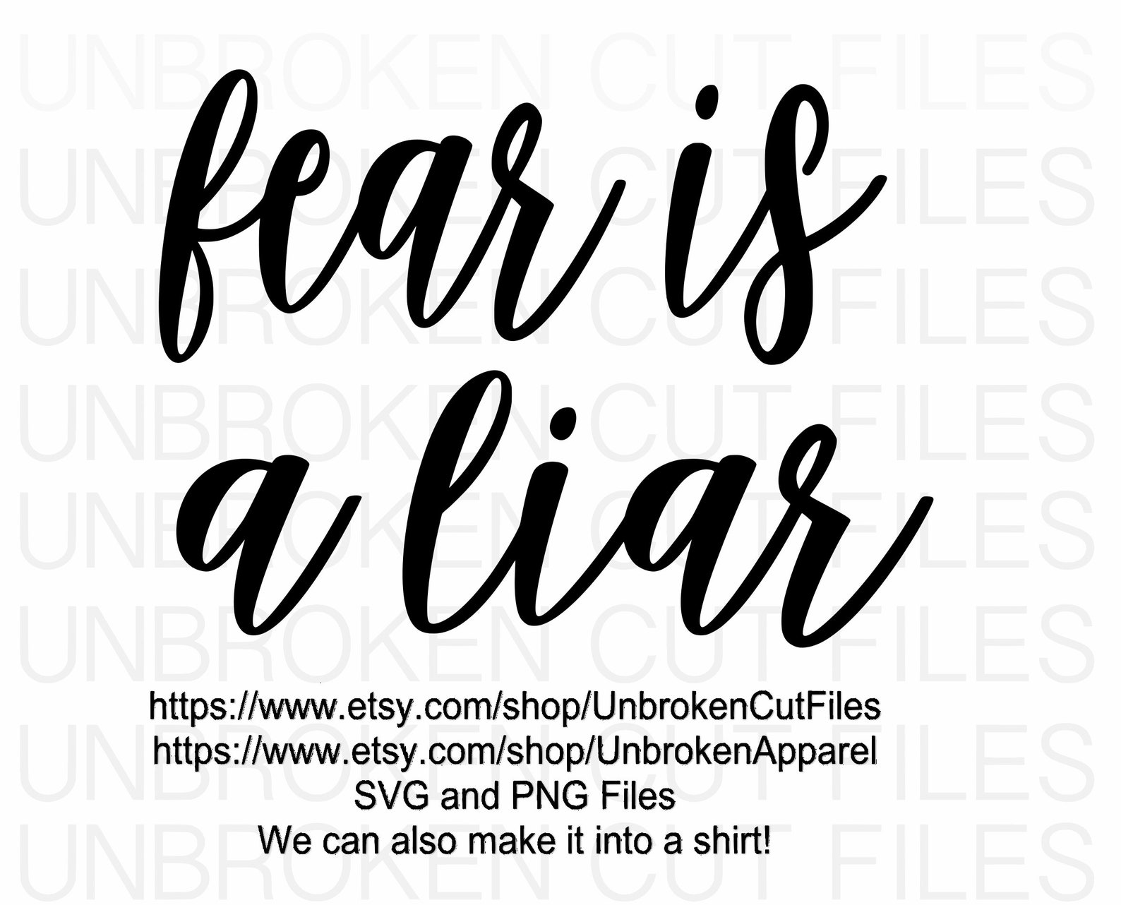 Fear is a Liar Svg Christian Svg Christian Songs Svg - Etsy