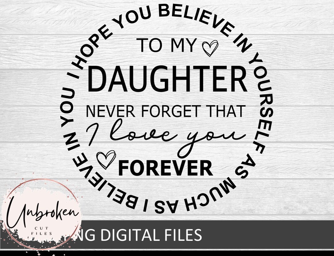 Daughter, to My Daughter Svg, From My Mom, Christmas Gifts, Daughter ...