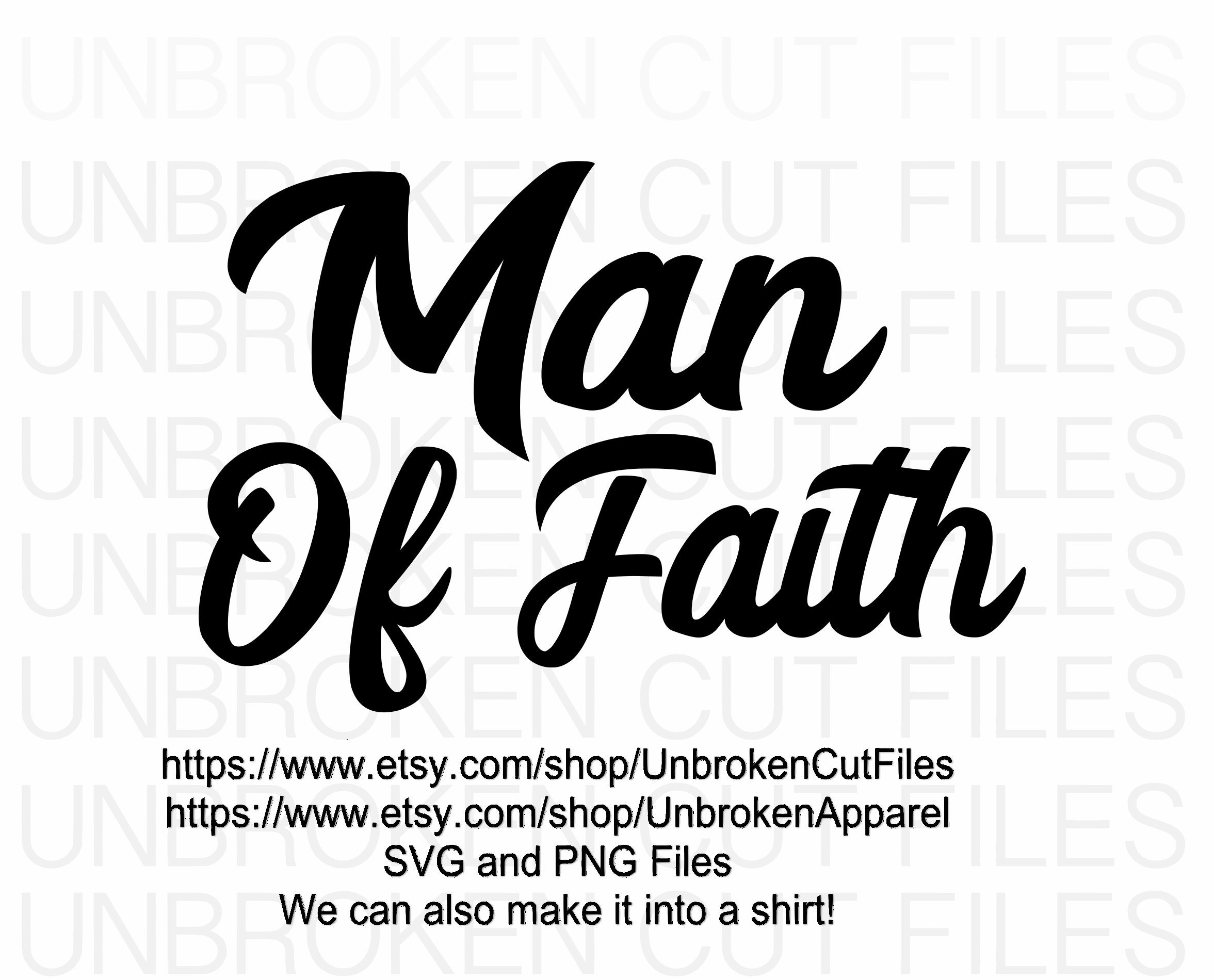 Man Of Faith Man of god svg Mens apparel Bible Scripture | Etsy