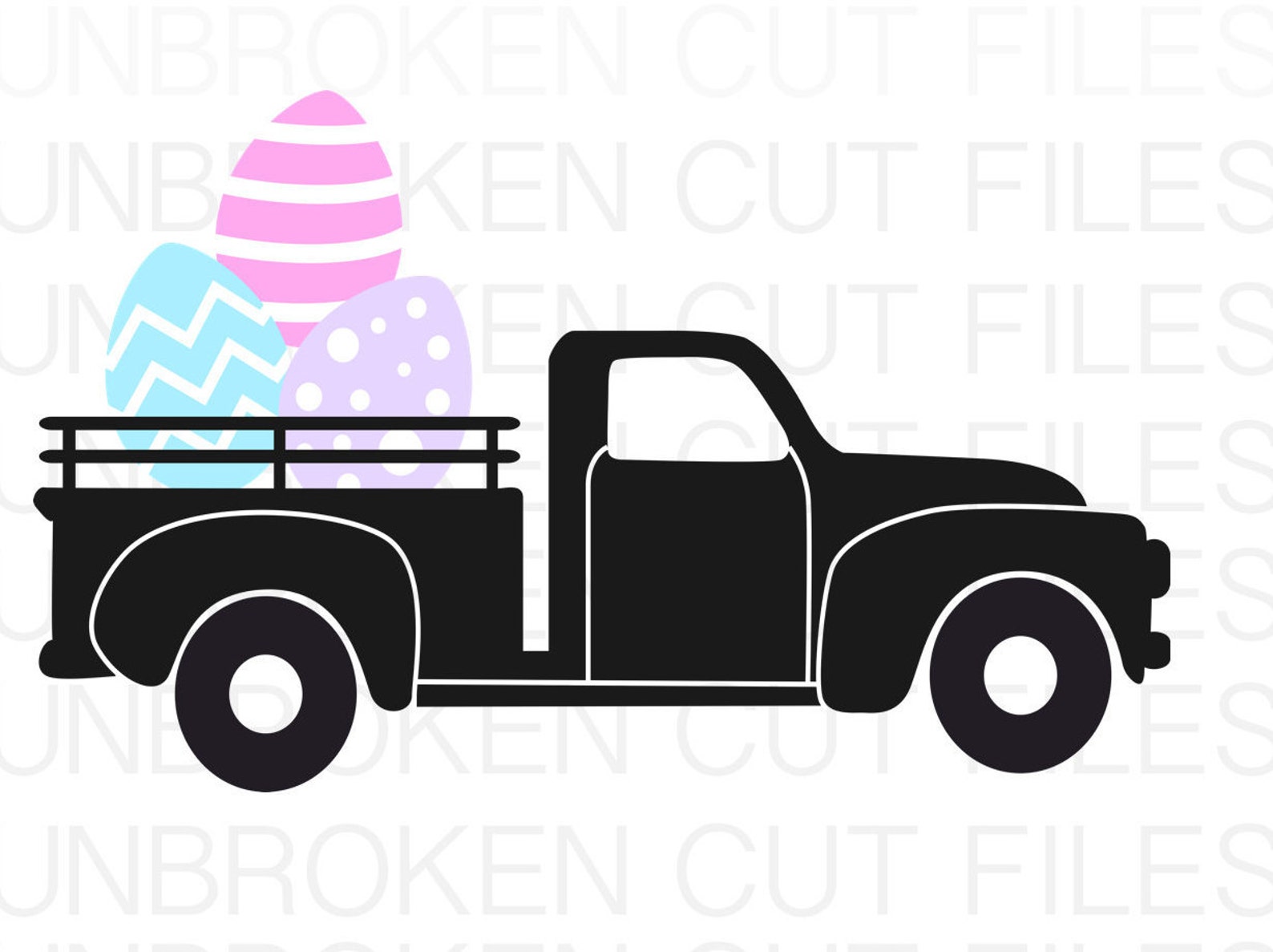 Easter Truck Svg Eggs Svg Vintage Truck Svg Easter Eggs | Etsy