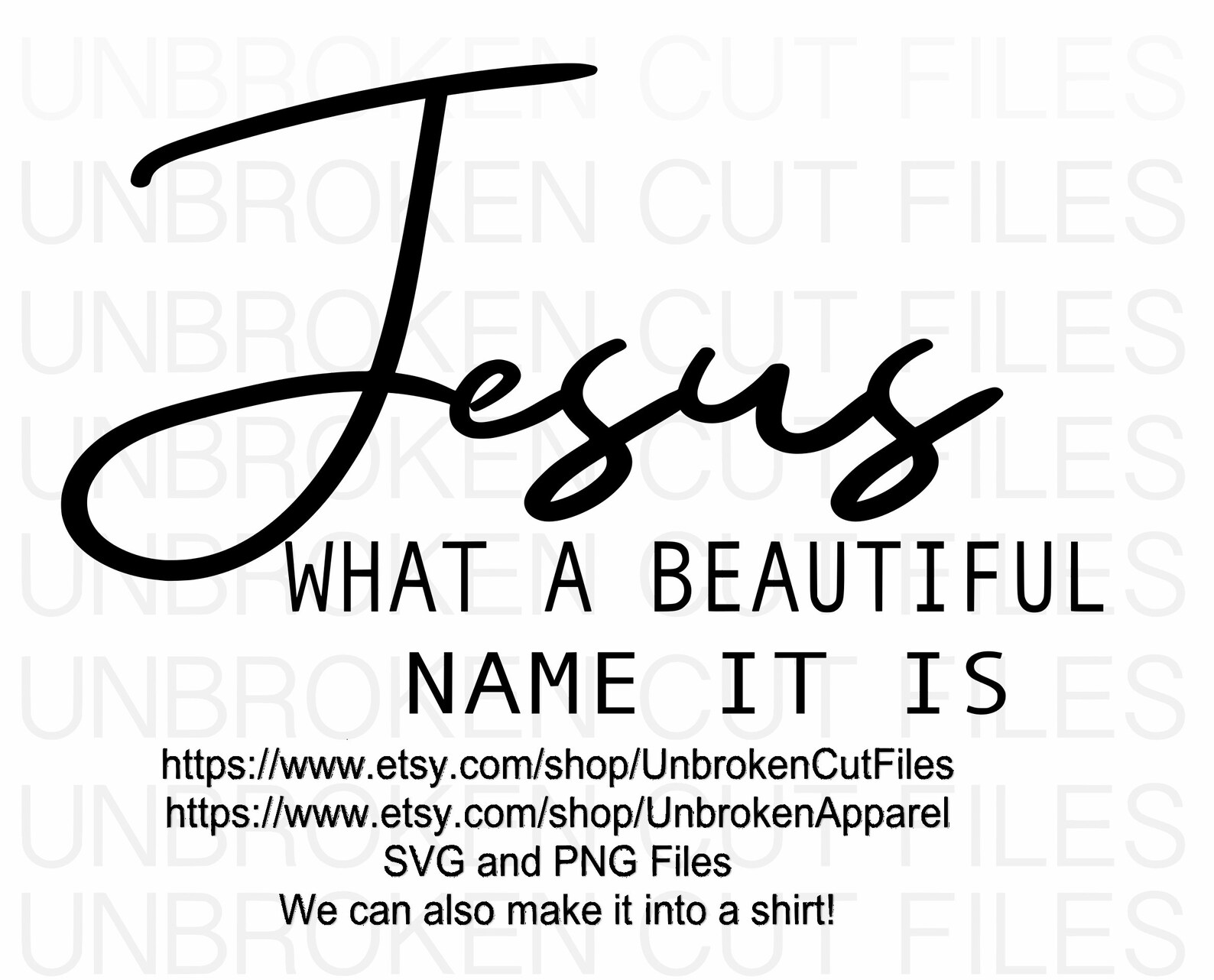 Jesus What A Beautiful Name It is SVG Religionbible - Etsy