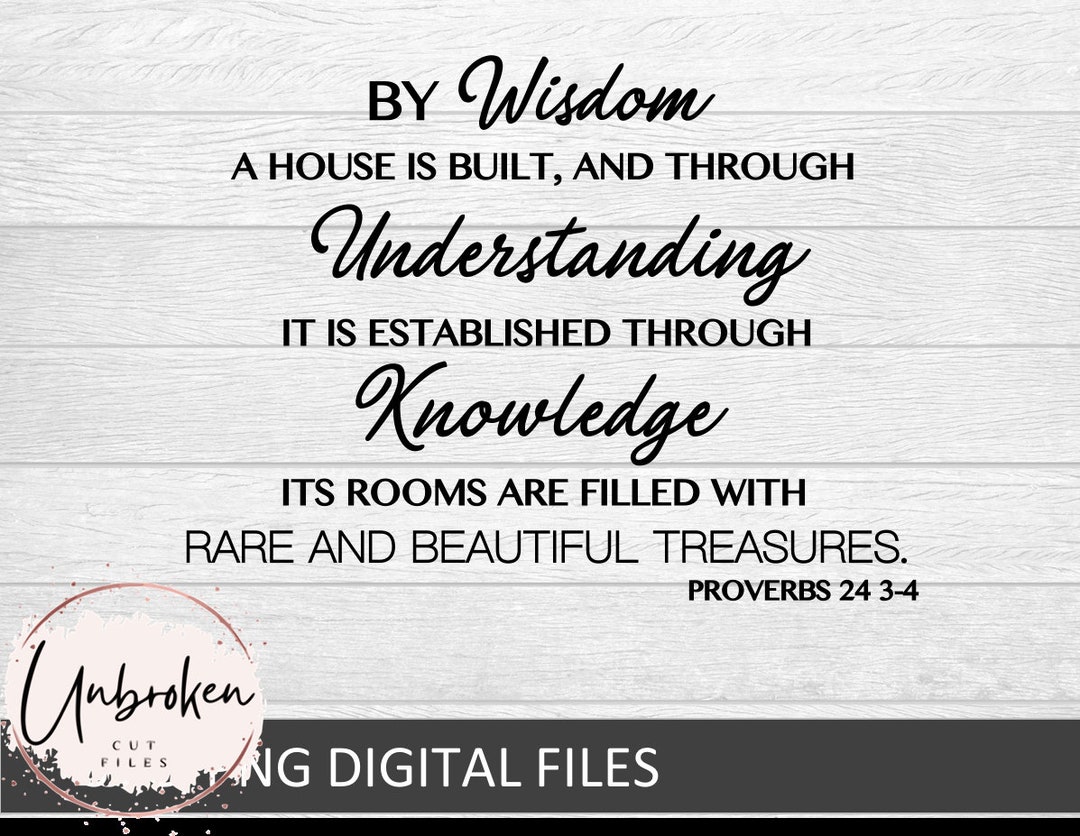 House is Built Svg Proverbs 24 3-4 Svg Bible Verses Welcome - Etsy