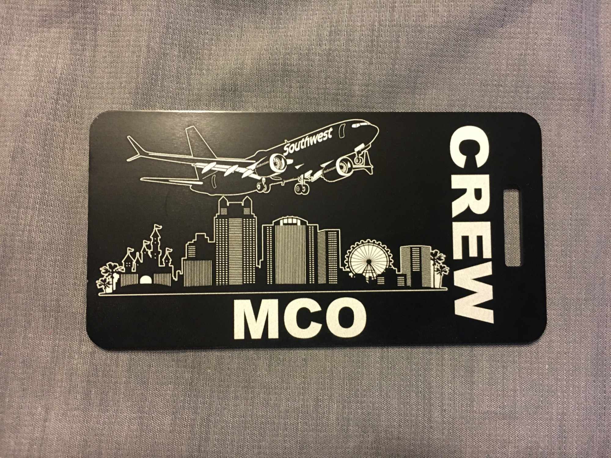 2 SWA Crew Bag Tags Made From Anodized Aluminum Customized With Crew ...