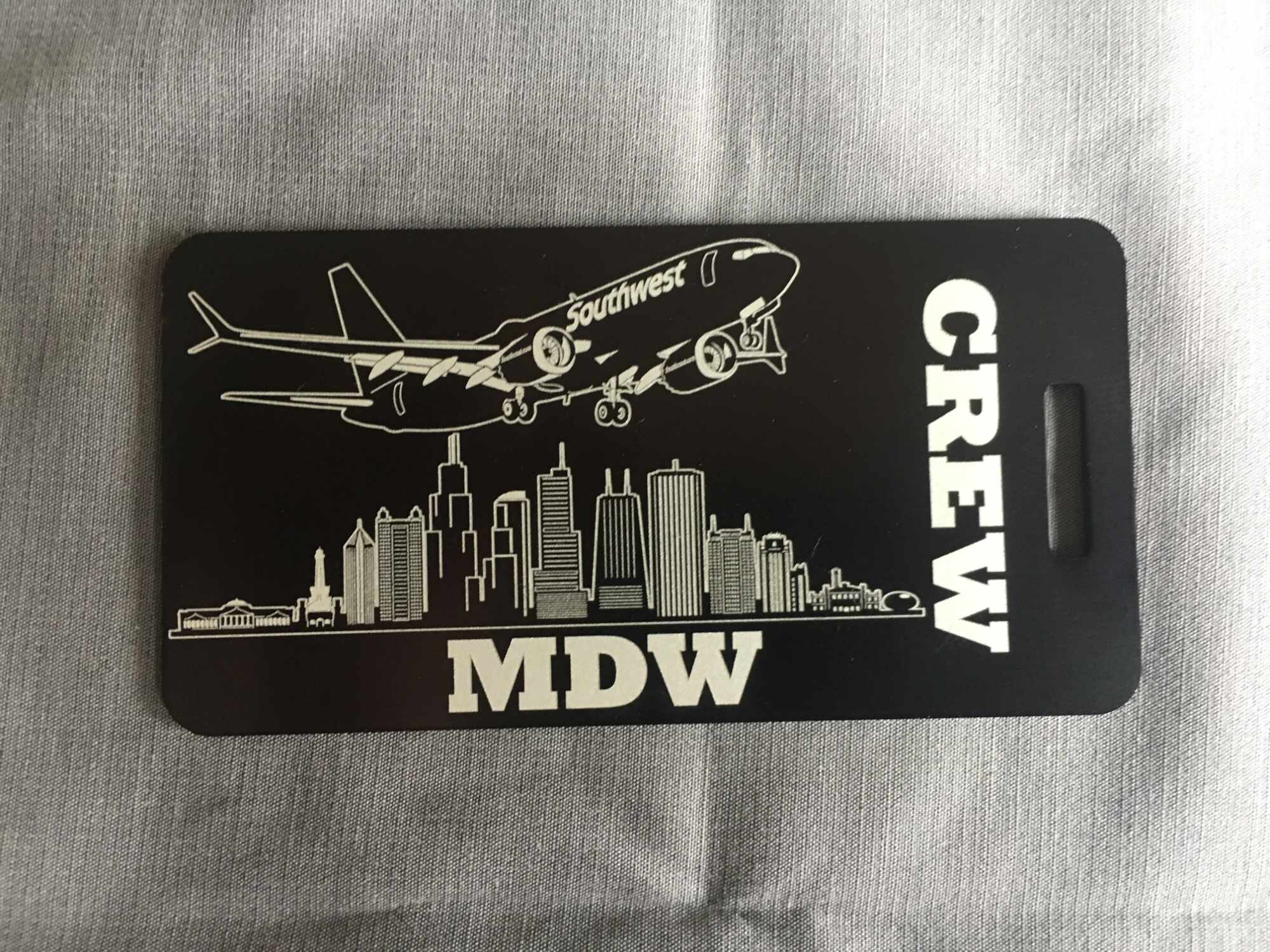 2 SWA Crew Bag Tags Made From Anodized Aluminum Customized With Crew ...