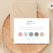 Wedding Color Pallet Printable Template, Wedding Template, Wedding ...