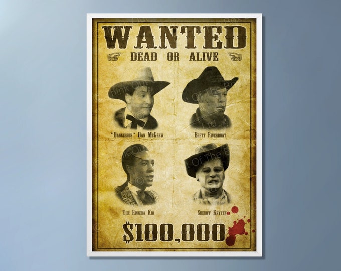 Red Dwarf 'wanted' Poster British Comedy Sci-fi Science Fiction Print ...