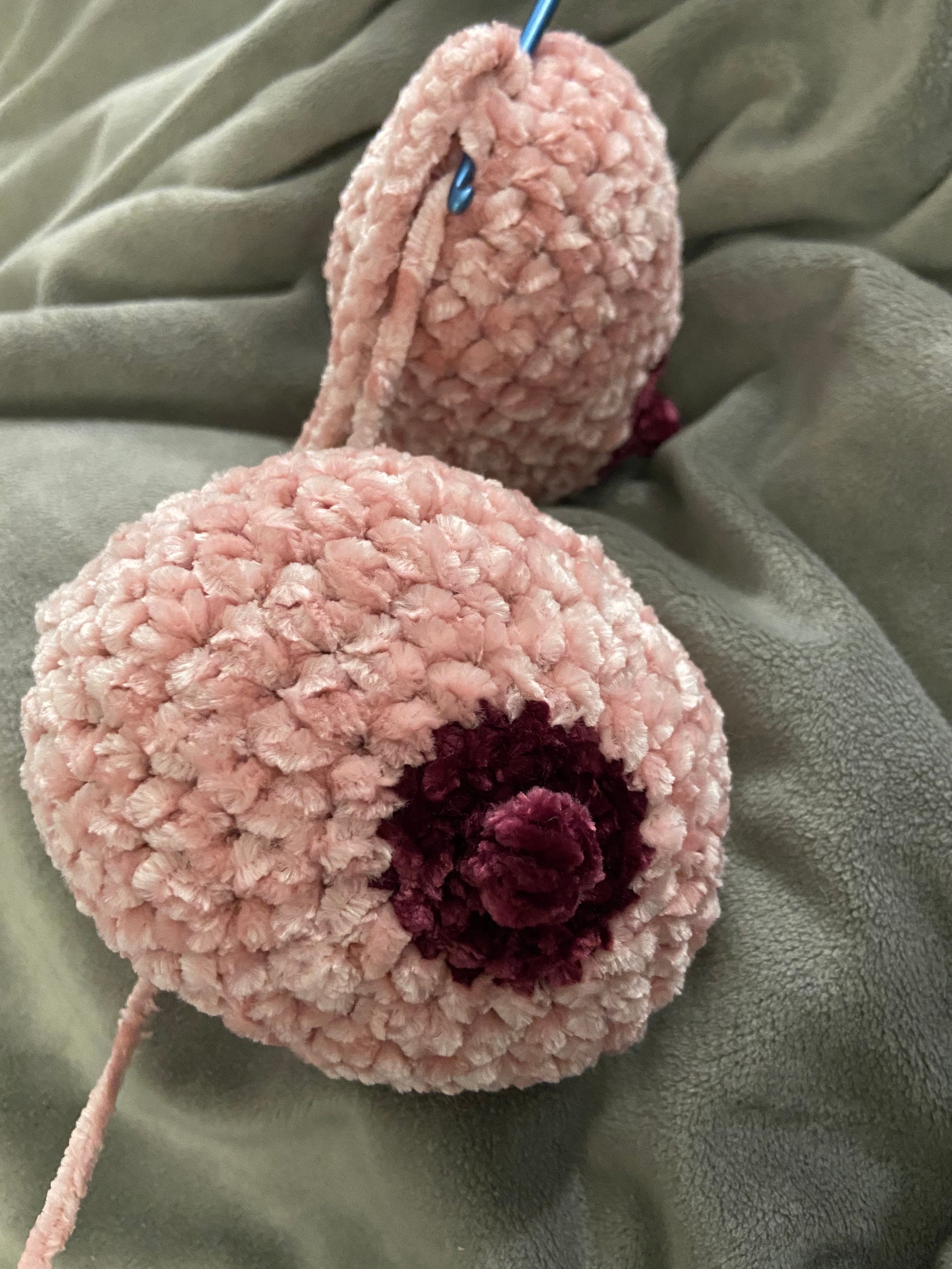 Hanging Fuzzy Boob Crochet Patterns 2 Different Styles - Etsy