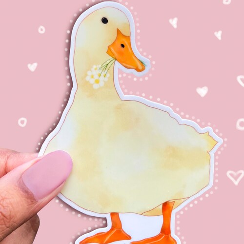 Yellow Duck Sticker Waterproof Vinyl Sticker Laptop Sticker - Etsy