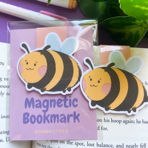 Cute Bee Magnetic Bookmark, Bookmarks for Kids, Book Accessories ...