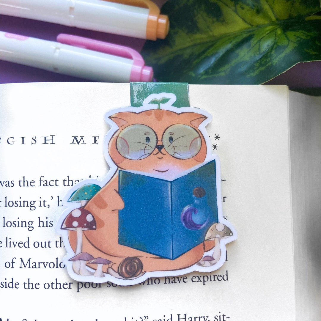 Orange Tabby Cat Magnetic Bookmark, Bookmarks for Kids, Book Lover Gift ...