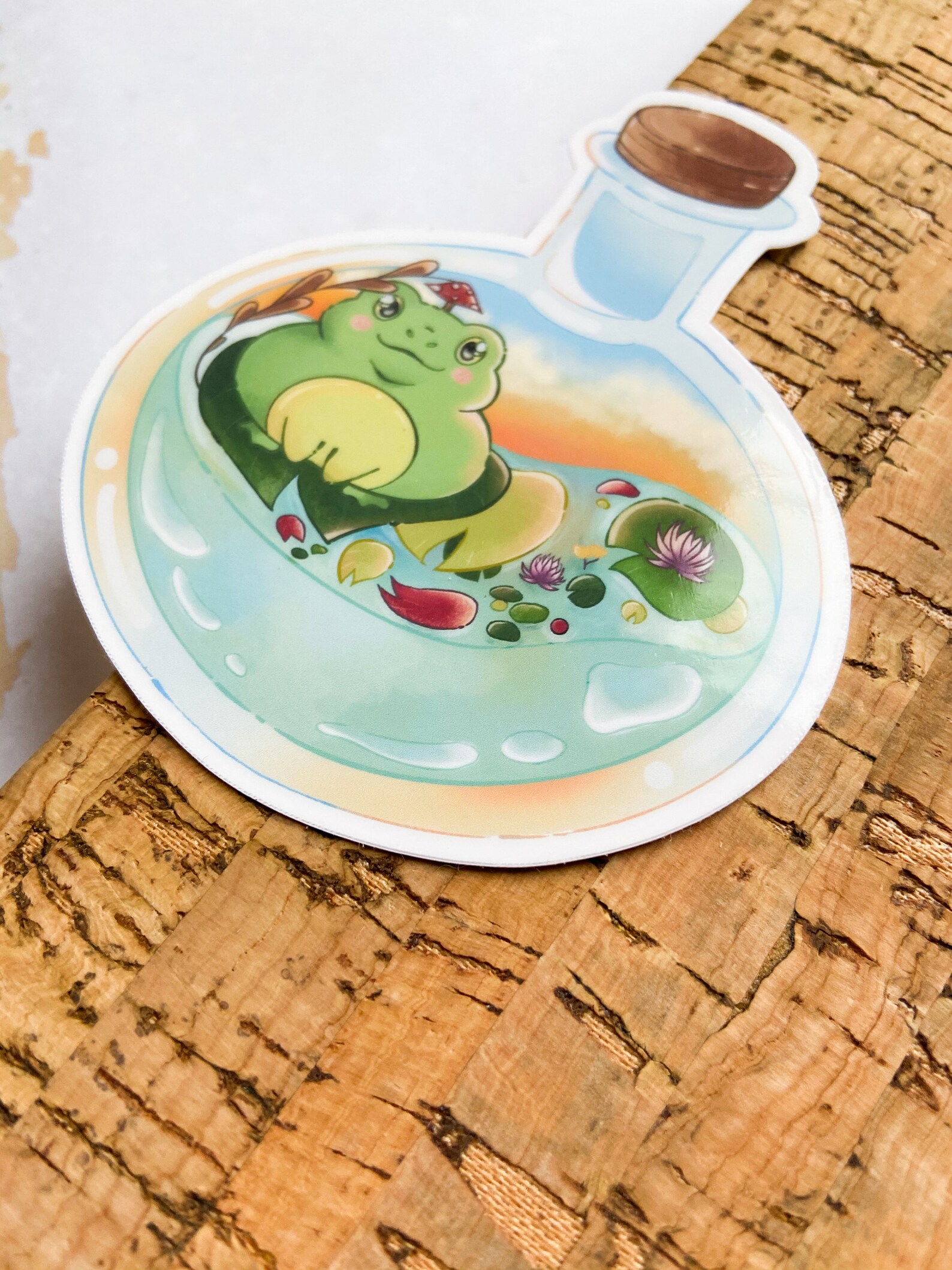 Frog Potion Sticker Frog Sticker Frog in a Bottle | Etsy