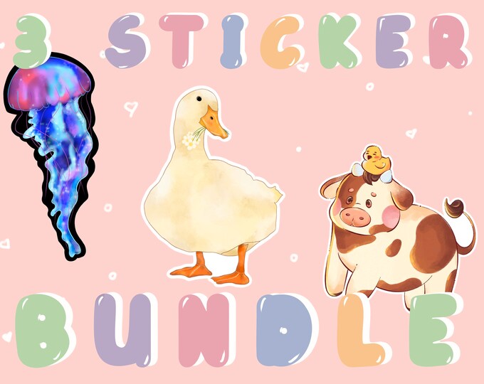 Choose Any 3 Sticker Pack, Waterproof Vinyl Sticker Pack, Planner ...