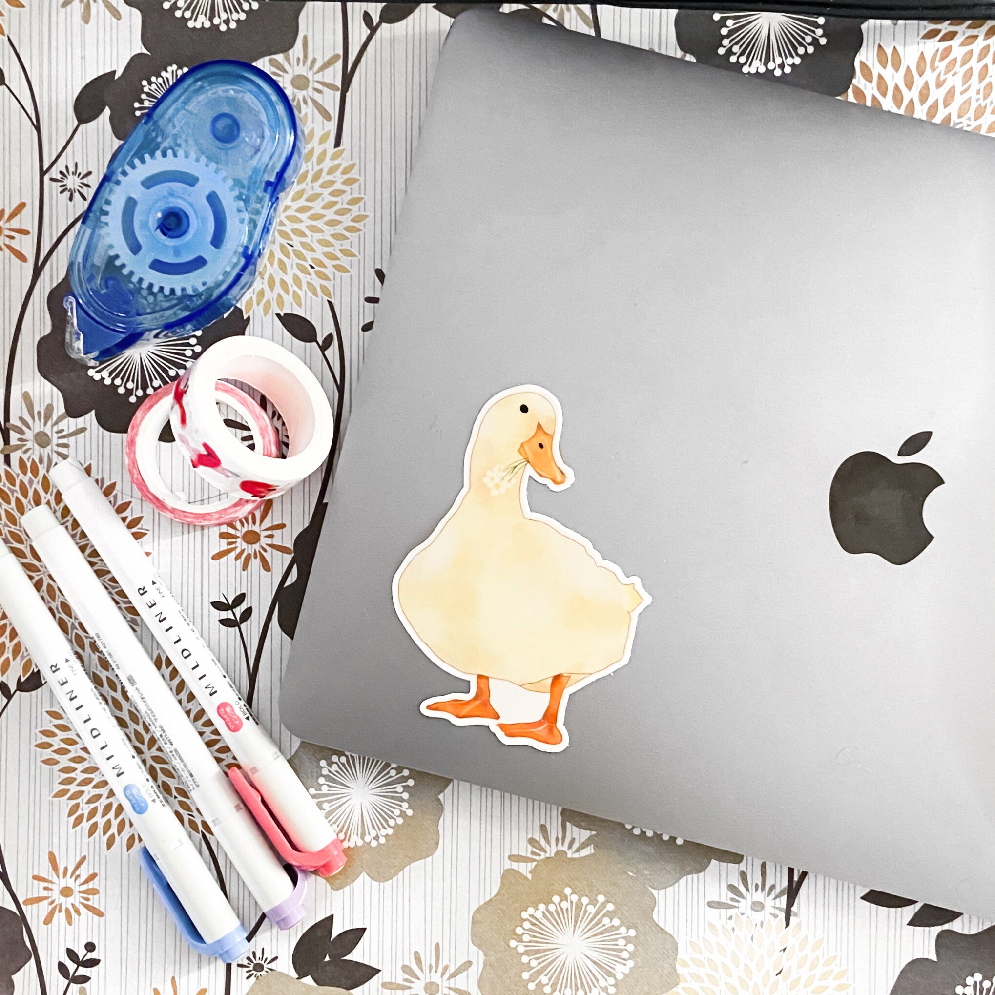 Yellow Duck Sticker Waterproof Vinyl Sticker Laptop Sticker | Etsy