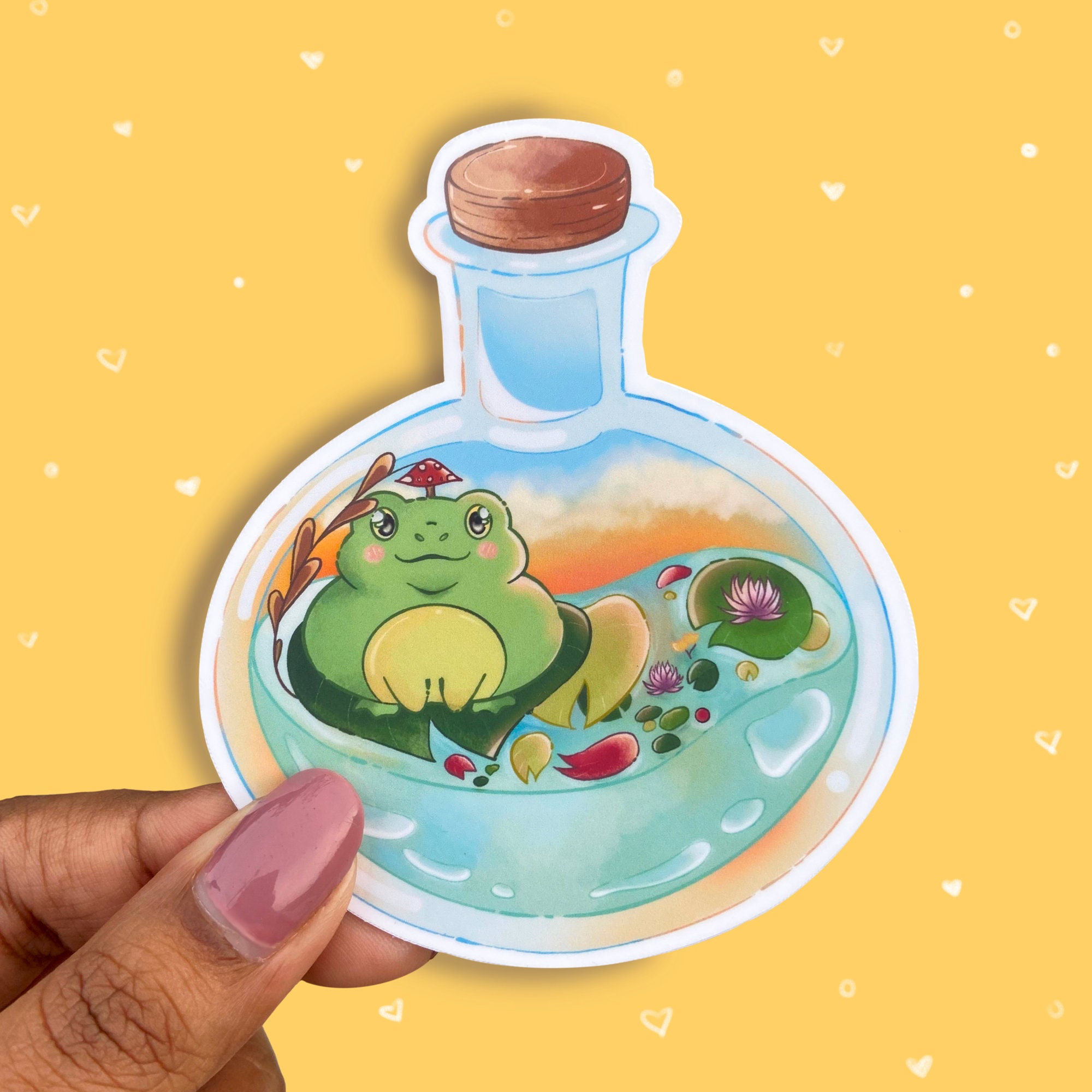 Frog Potion Sticker Frog Sticker Frog in a Bottle | Etsy