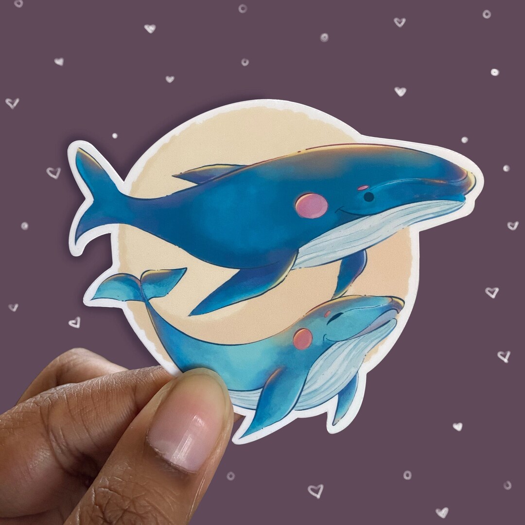 Whale Lovers Vinyl Sticker - Waterproof Decal Celebrating the Majesty ...