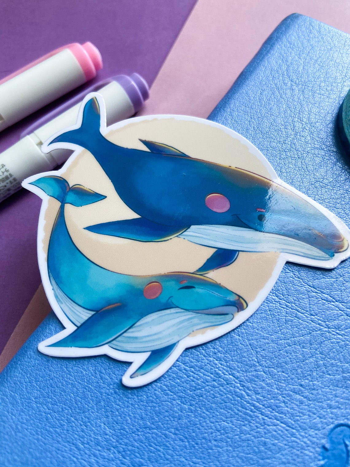 Whale Lovers Vinyl Sticker - Waterproof Decal Celebrating the Majesty ...