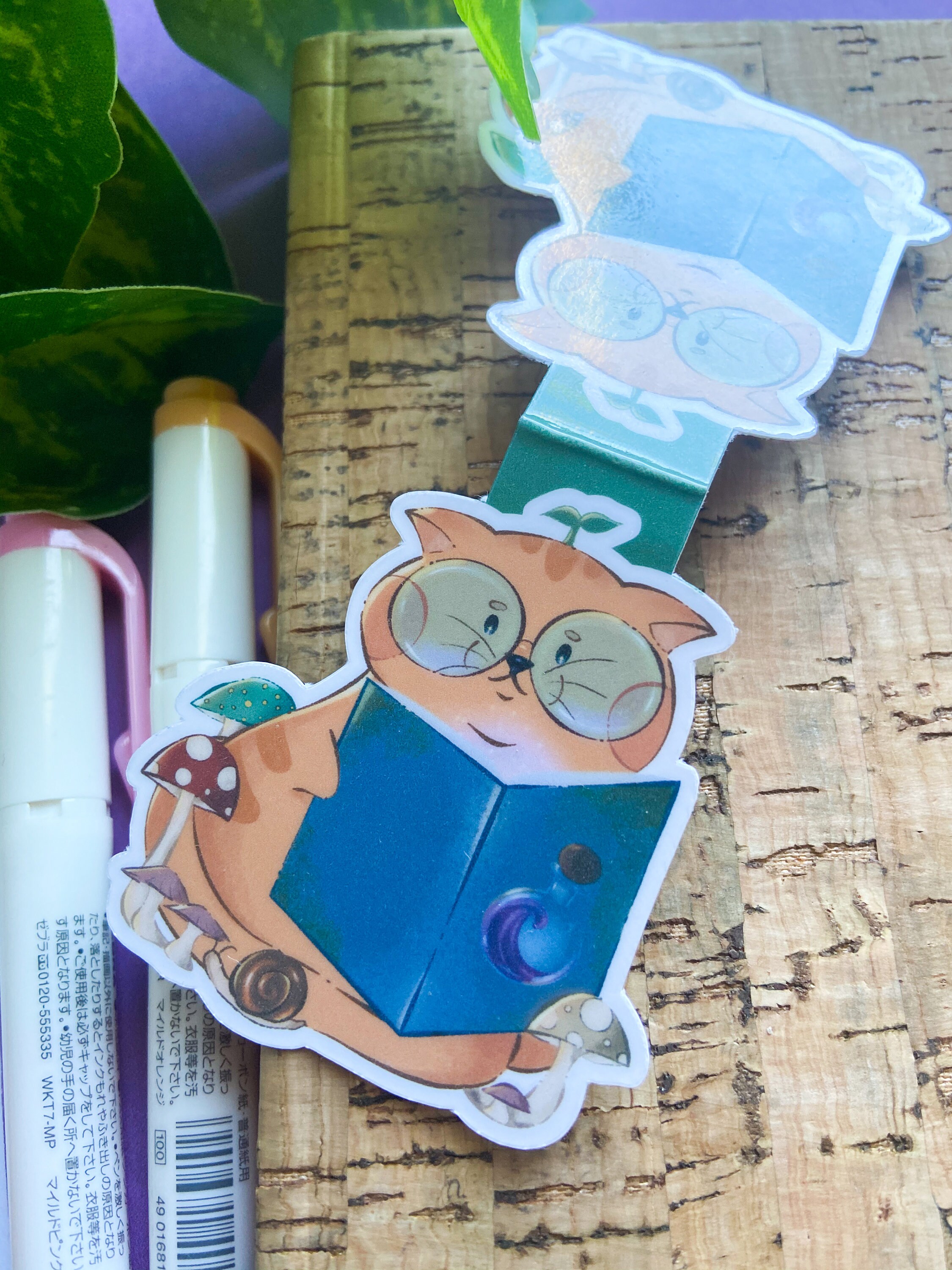 Orange Tabby Cat Magnetic Bookmark, Bookmarks for Kids, Book Lover Gift ...