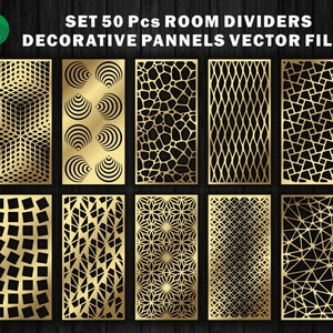 50 Geometric Patterns | Vector File | Privacy Screen File - Dxf, Svg ...