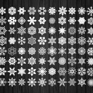Set of 200 Snowfske, Snowflake Clipart, Digital Snowflakes, for Laser ...