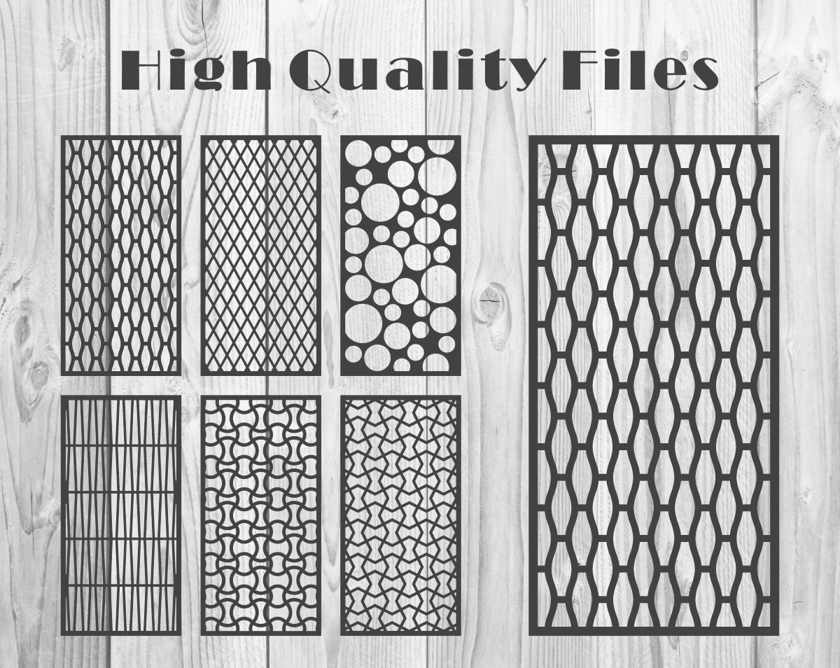 Geometric Patterns CNC File: Laser Cut Vector Designs. Acoustic Panel ...