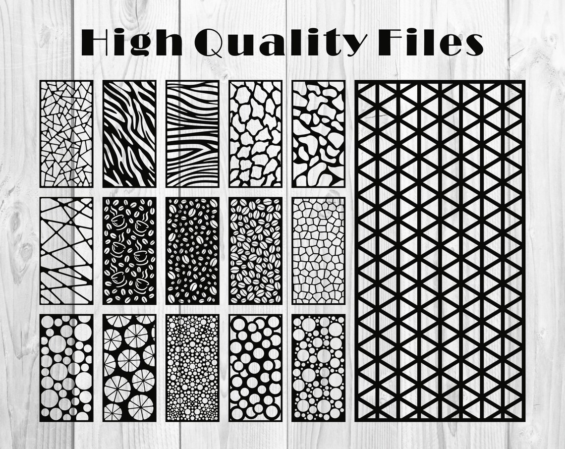 Zestaw 2 50 pcs Geometryczne wzory Plik wektorowy Dxf - Etsy Polska