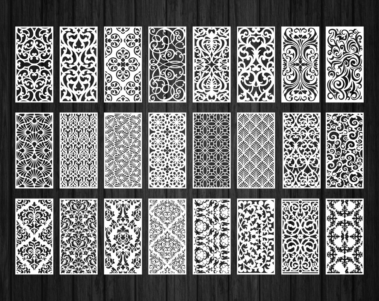 24 Classic Ornaments for CNC Laser Cut Privacy Fence (digital Files) - Etsy