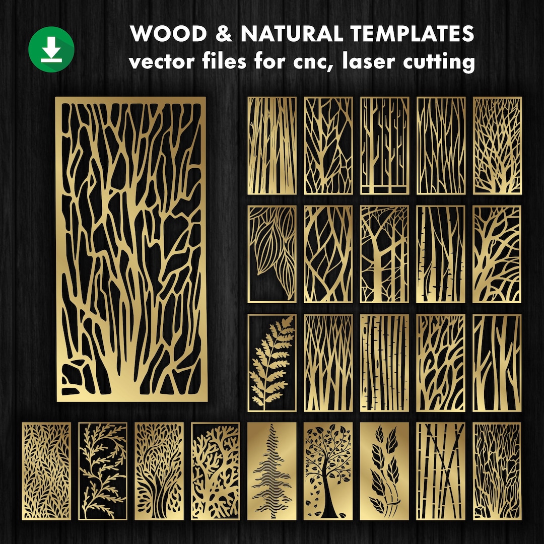 Tree Branch Panel Design: CNC Laser Cut File (dxf, Svg, Jpg) - Etsy