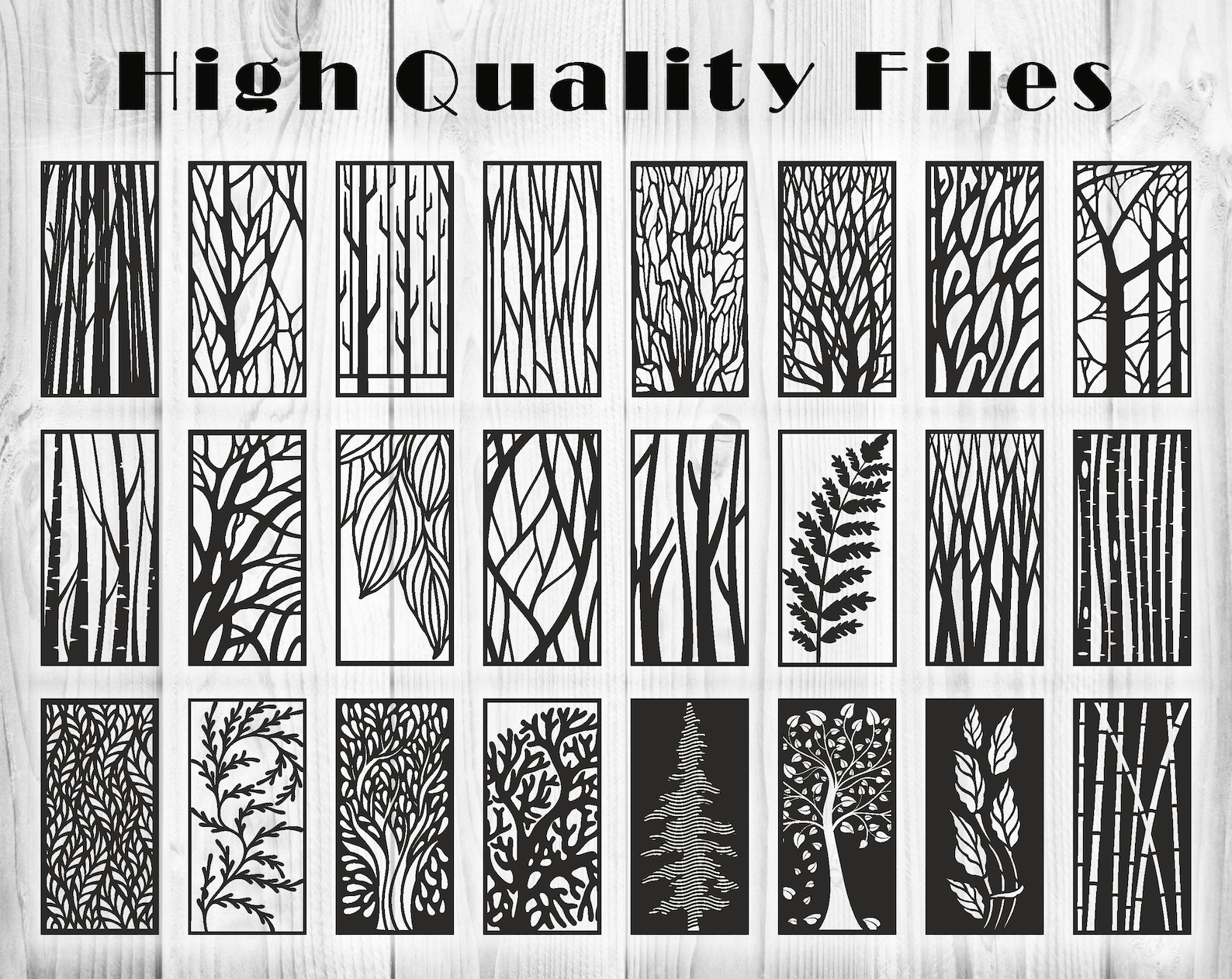 Tree Branch Panel Design: CNC Laser Cut File (dxf, Svg, Jpg) - Etsy