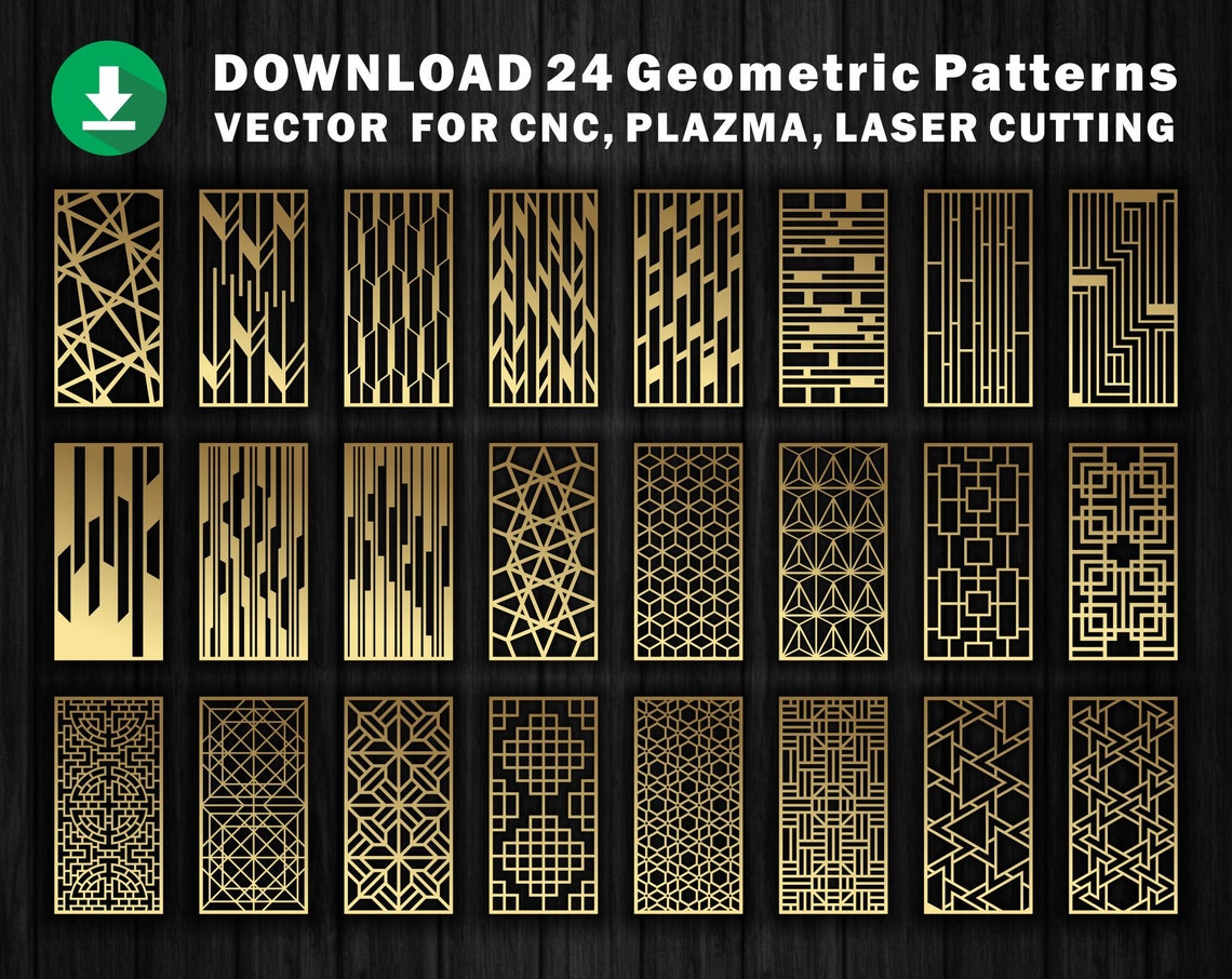24 Templates for decorative partitions panel screen CNC | Etsy