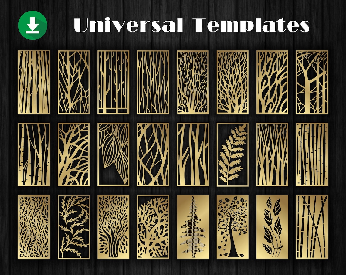 Tree Branch Panel Design: CNC Laser Cut File (dxf, Svg, Jpg) - Etsy
